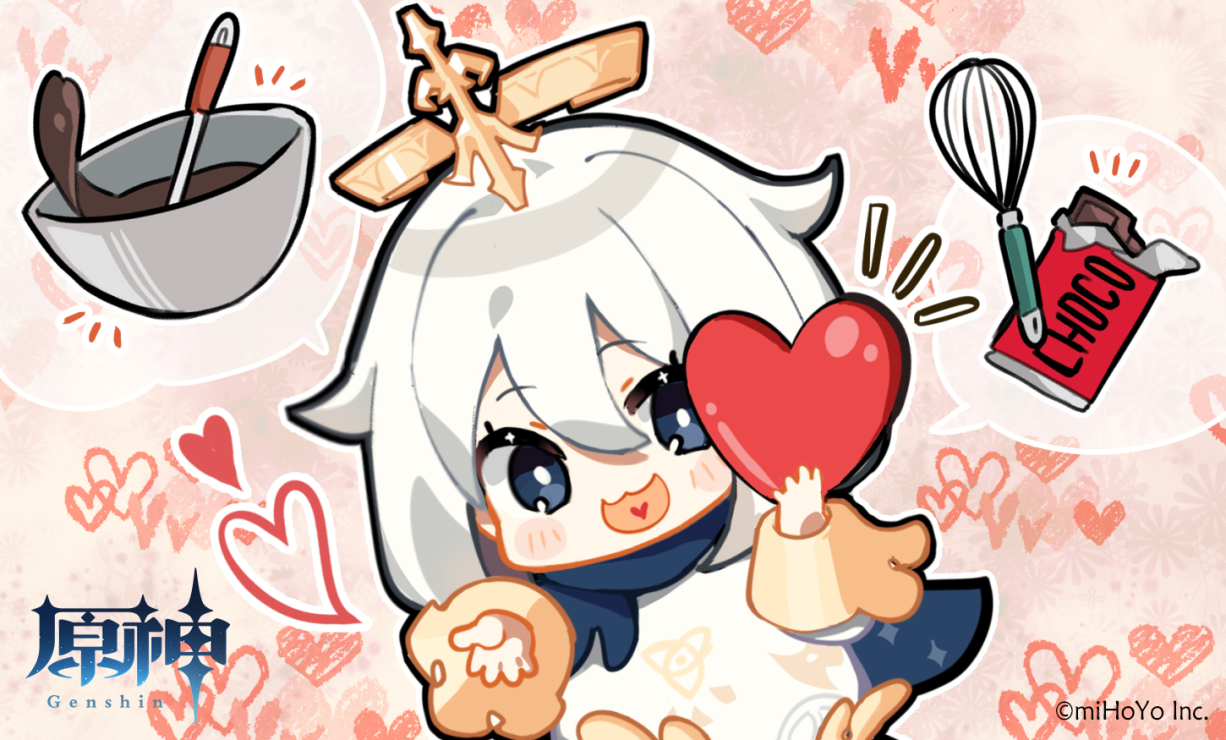 [OFFICIAL-ART] 【Happy Valentine】- Paimon | Genshin Impact | HoYoLAB