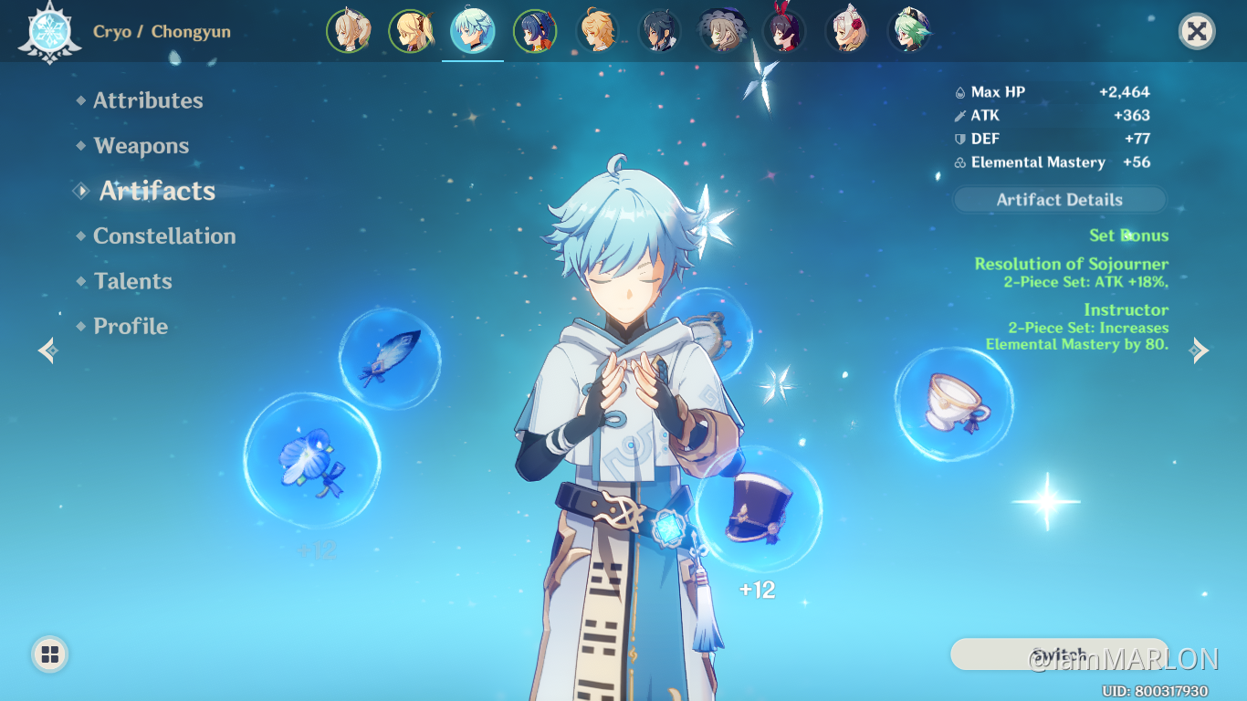 CHONGYUN CURRENT BUILD | DPS Genshin Impact | HoYoLAB