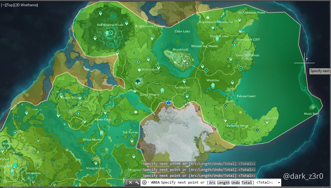 The size of the Genshin Impact world is 10 square kilometers or about 3 ...