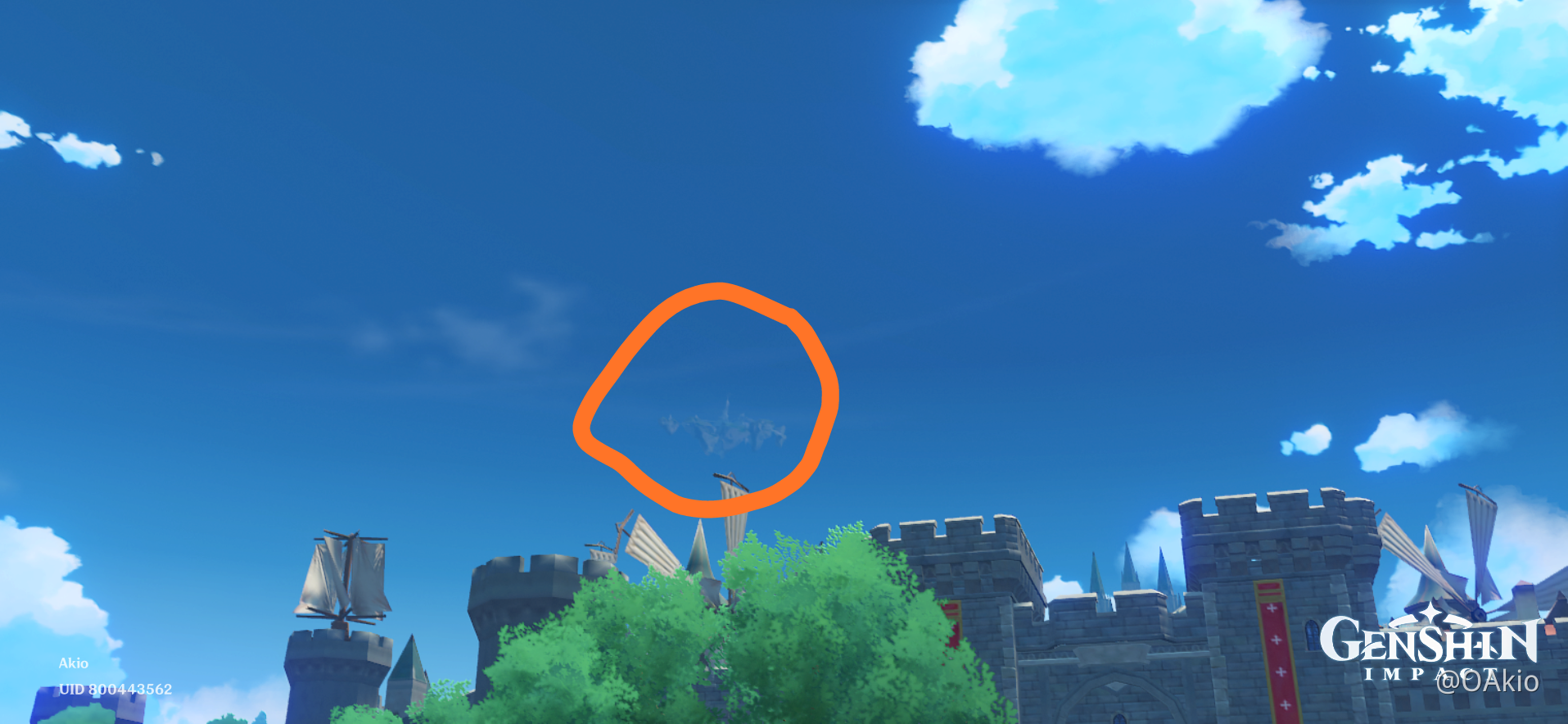 I just noticed this floating in the sky what is this,? Genshin Impact ...