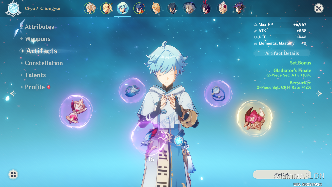 CHONGYUN BUILD | MY MAIN DPS Genshin Impact | HoYoLAB