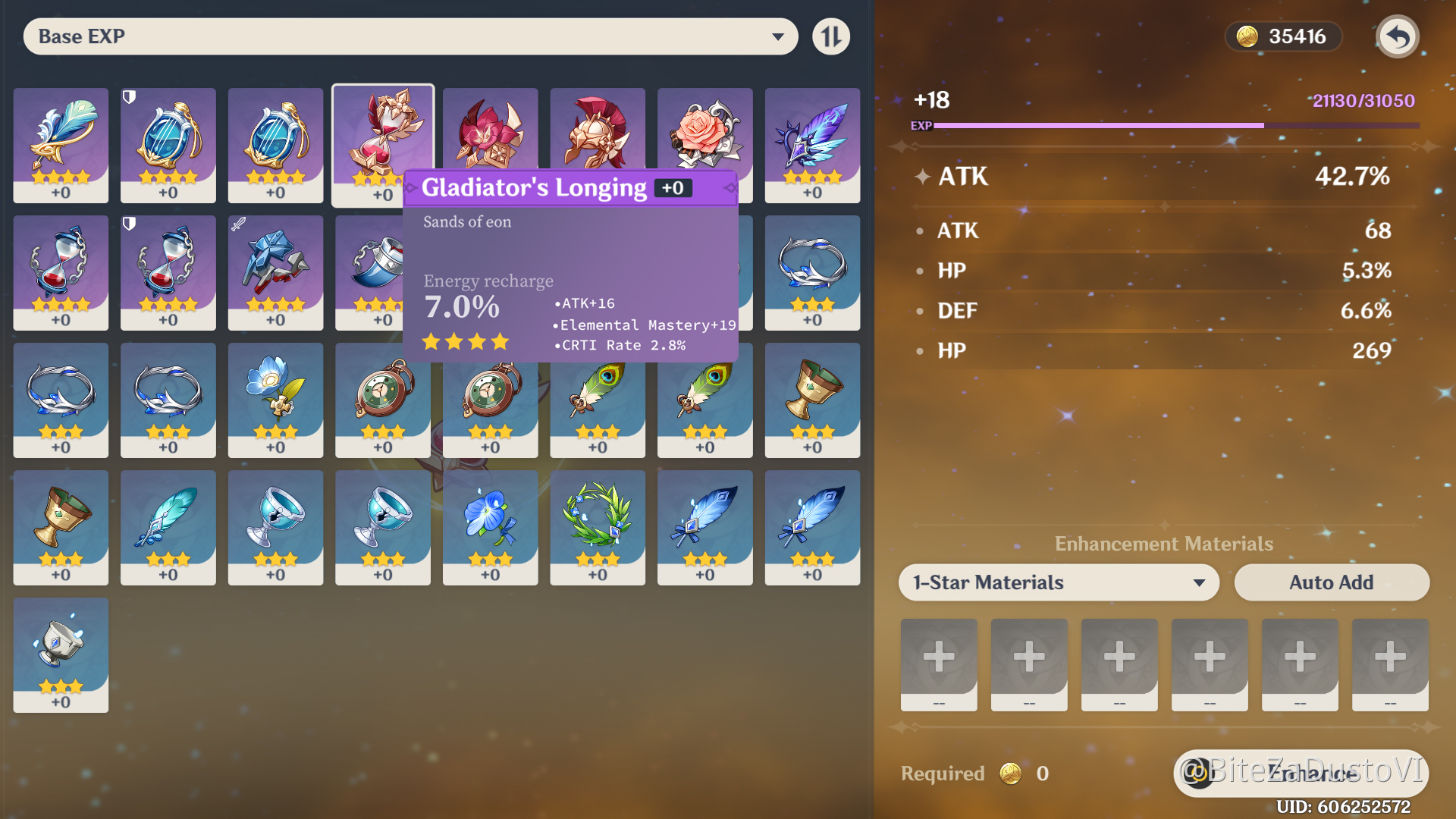Artifacts UI update Genshin Impact | HoYoLAB