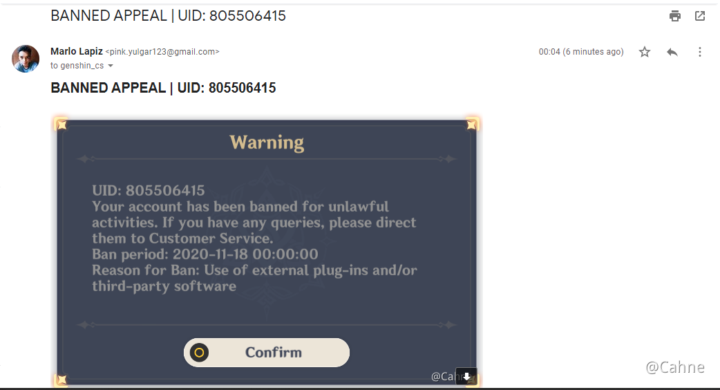 Ban Genshin Impact | HoYoLAB