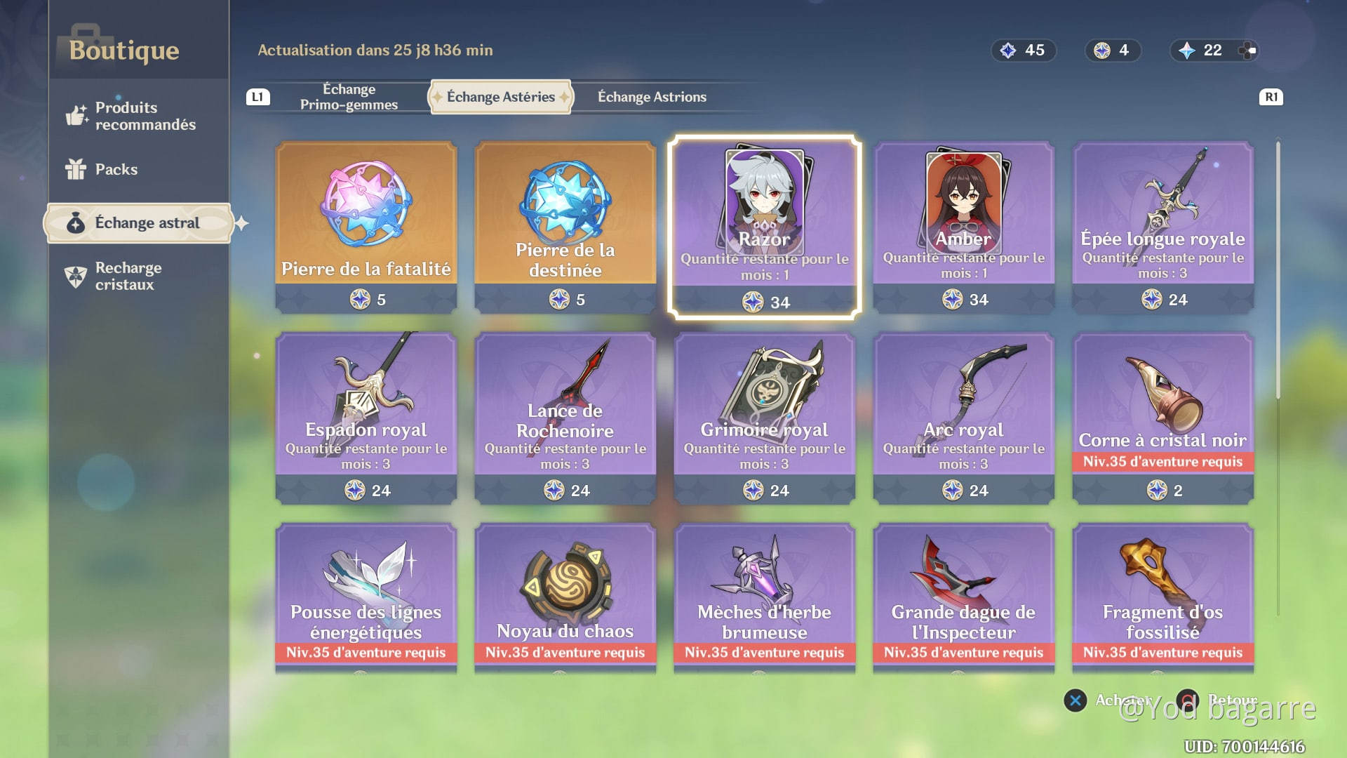 in the shop, does Razor and Amber are gona change ? Genshin Impact ...