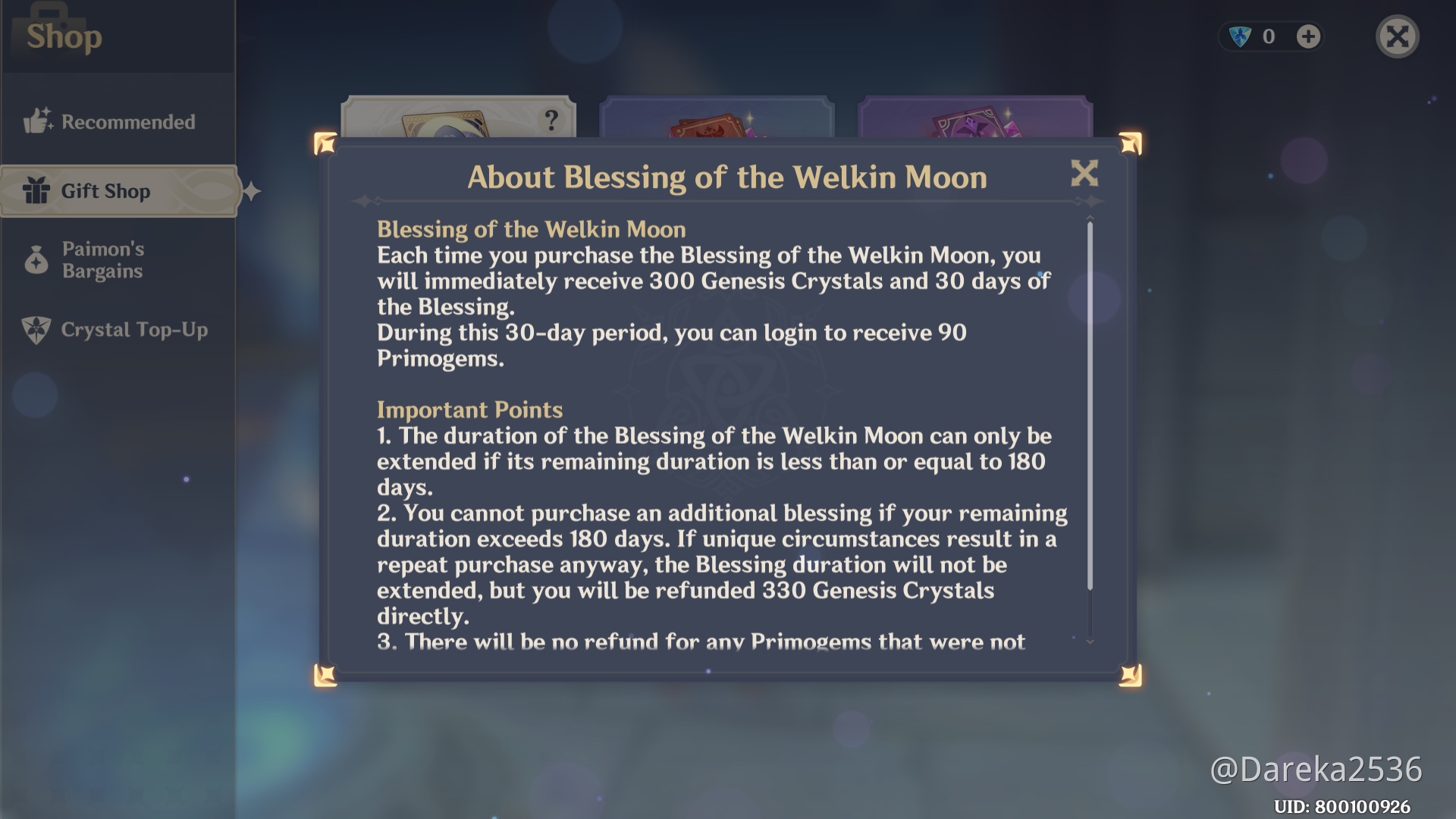 i just extend my Blessing of the Welking Moon for second time and it ...