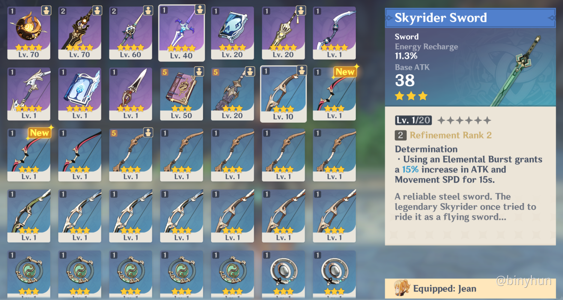 Jean 4* weapon for support/secondary dps Genshin Impact | HoYoLAB