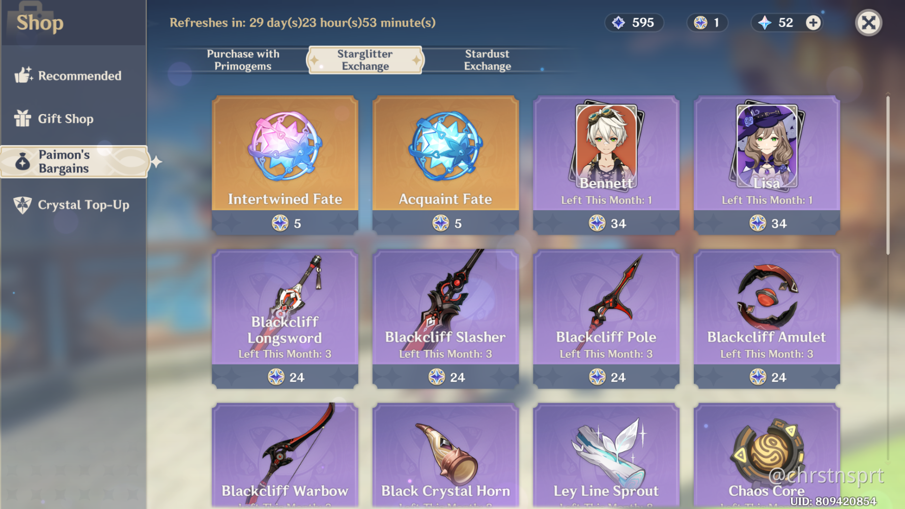 STARGLITTER EXCHANGE Genshin Impact | HoYoLAB