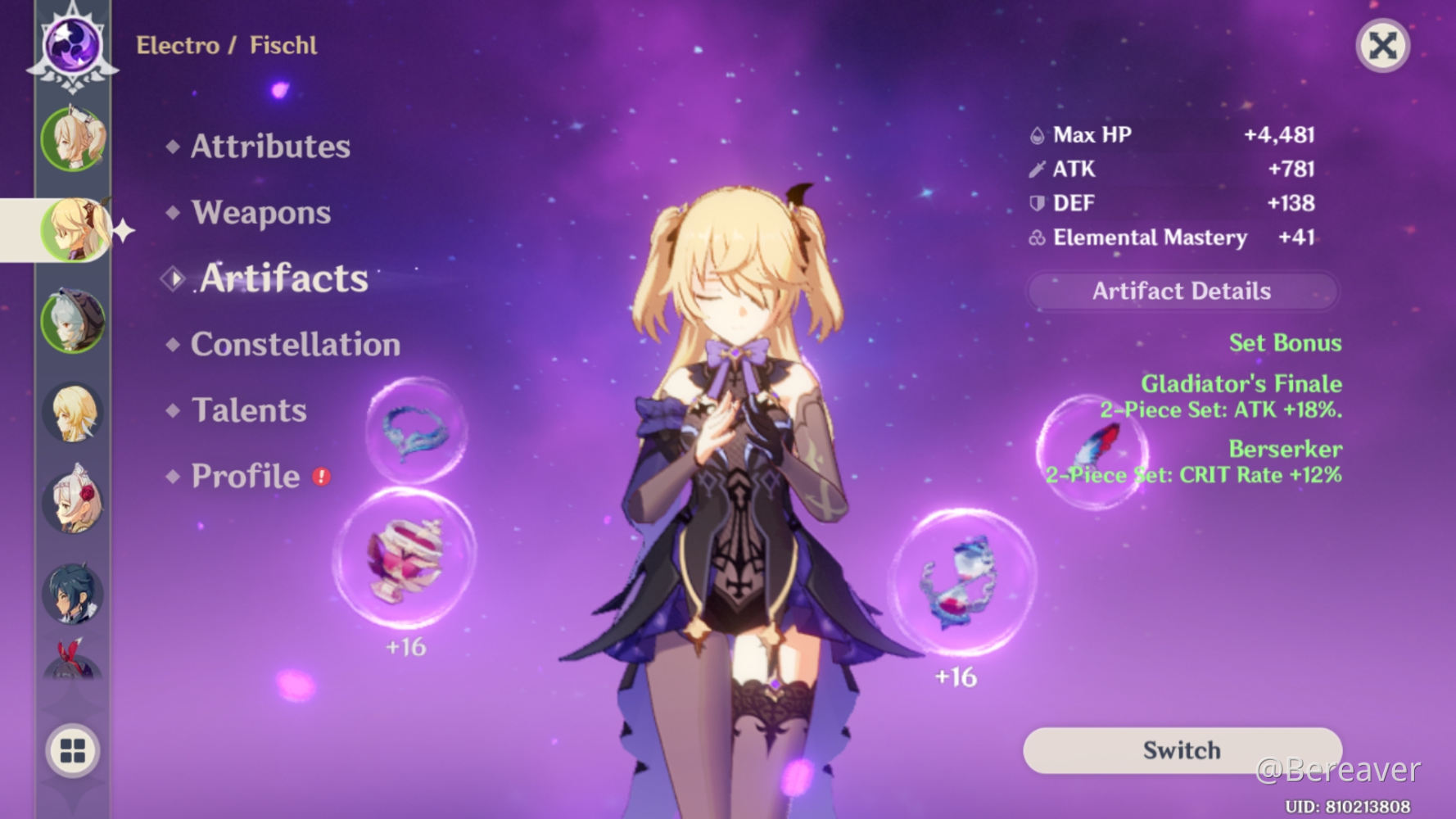 Switching to fischl as main dps Genshin Impact | HoYoLAB