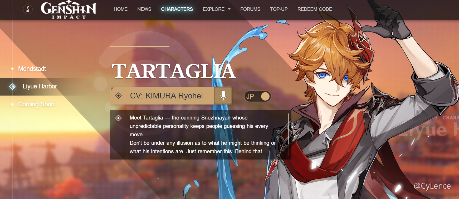 [Guide] Childe or "Tartaglia" character Genshin Impact | HoYoLAB