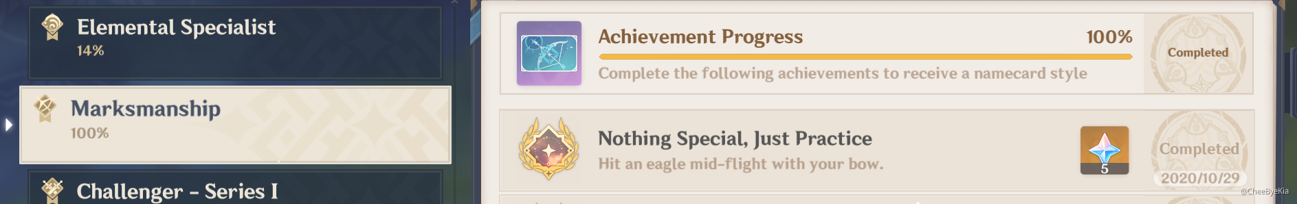 Marksmanship Eagle Achievement Genshin Impact | HoYoLAB