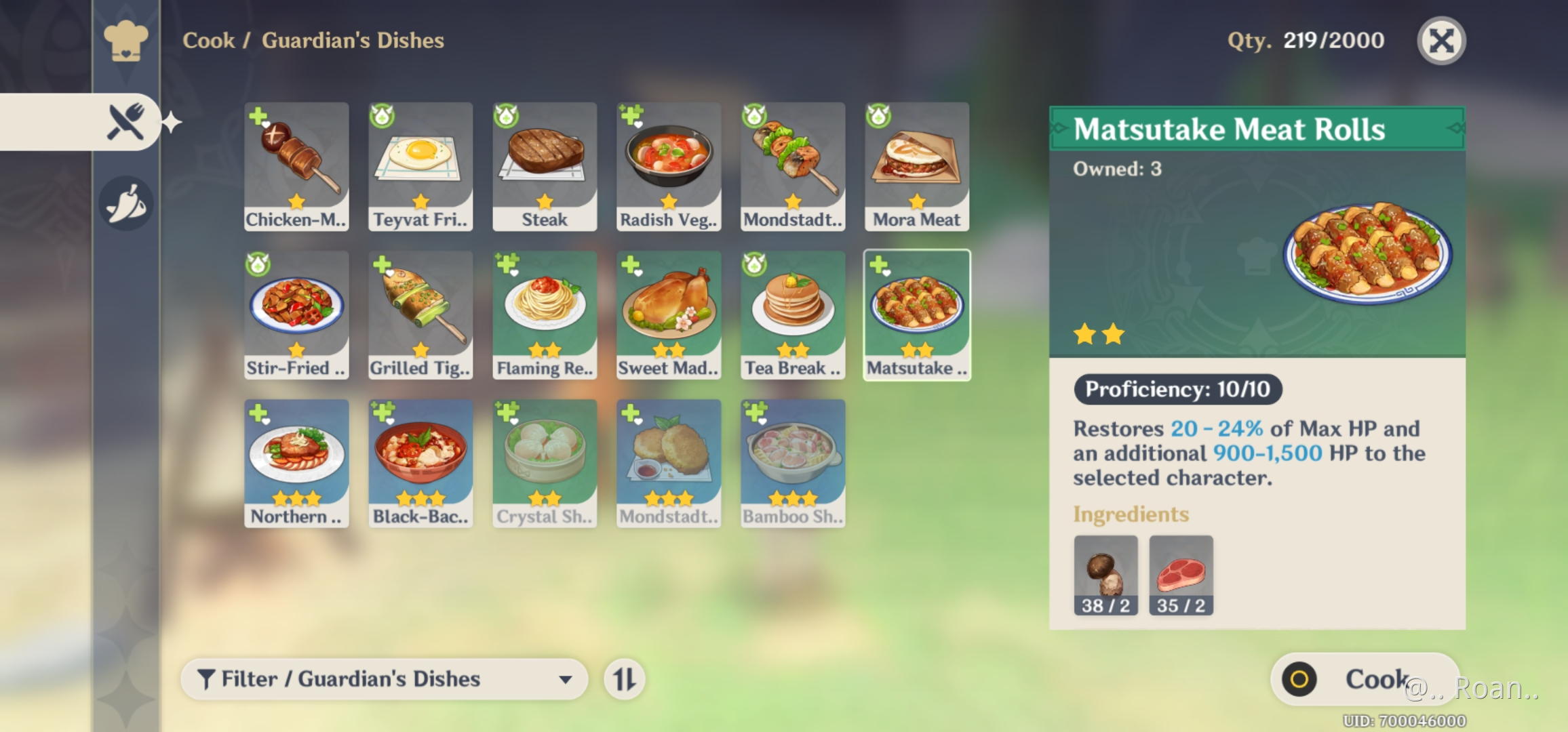 My Cooking Recipes List Genshin Impact | HoYoLAB