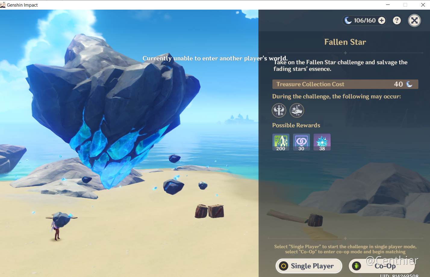 UPDATE: Can't seem to start Singleplayer Challenge for Fallen Star ...