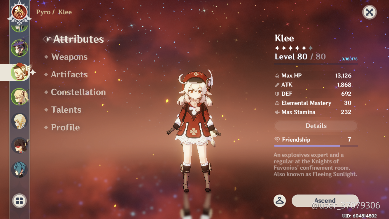 My current build -Klee- Genshin Impact | HoYoLAB