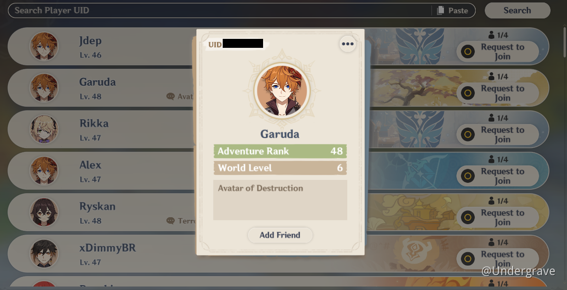 UID illuminaty conspiration team | Genshin Impact | HoYoLAB