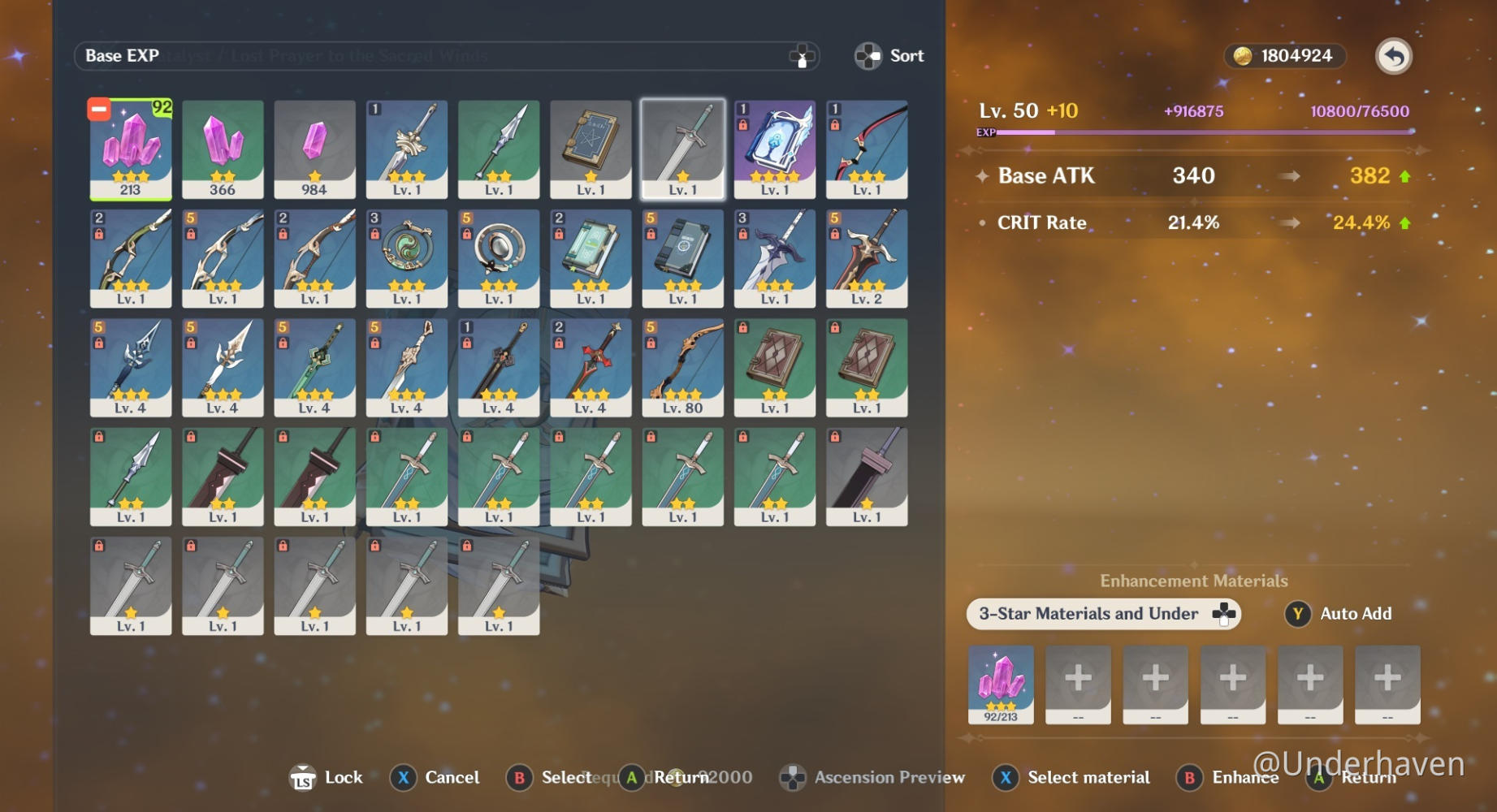 [Bug Report] "Auto Add" adding more materials than the max exp Genshin ...