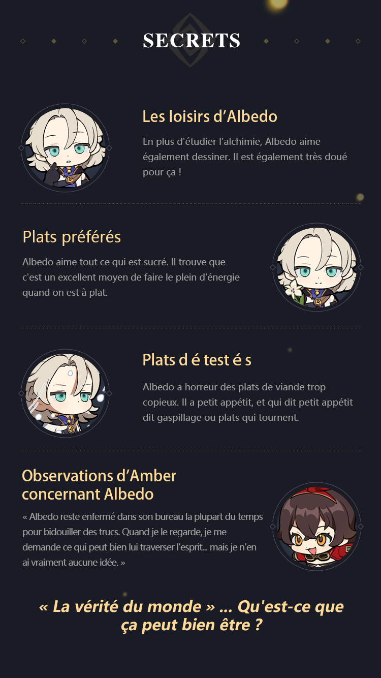 Alchimiste en chef de l'Ordre de Favonius - Albedo « Kreideprinz » | Genshin Impact | HoYoLAB