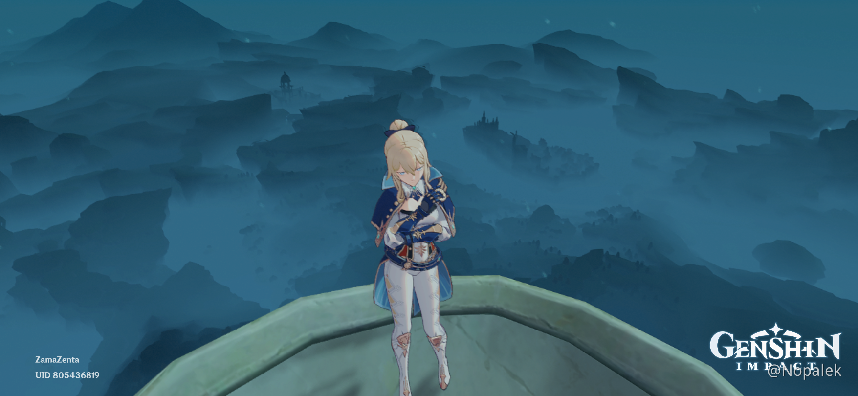 So this is the view of the Mondstadt from the highest peak of the ...