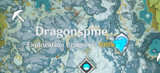 Finally my Dragonspine Exploration Progress is 100% Genshin Impact ...