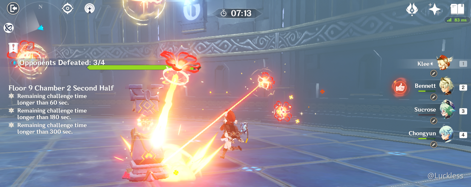 To devs - Klee's burst attacking pillars in Abyss Genshin Impact | HoYoLAB