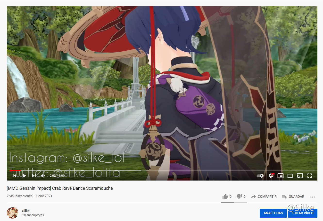 So i did a MMD of Scaramouche dancing Crab Rave Dance LOLOL Genshin ...