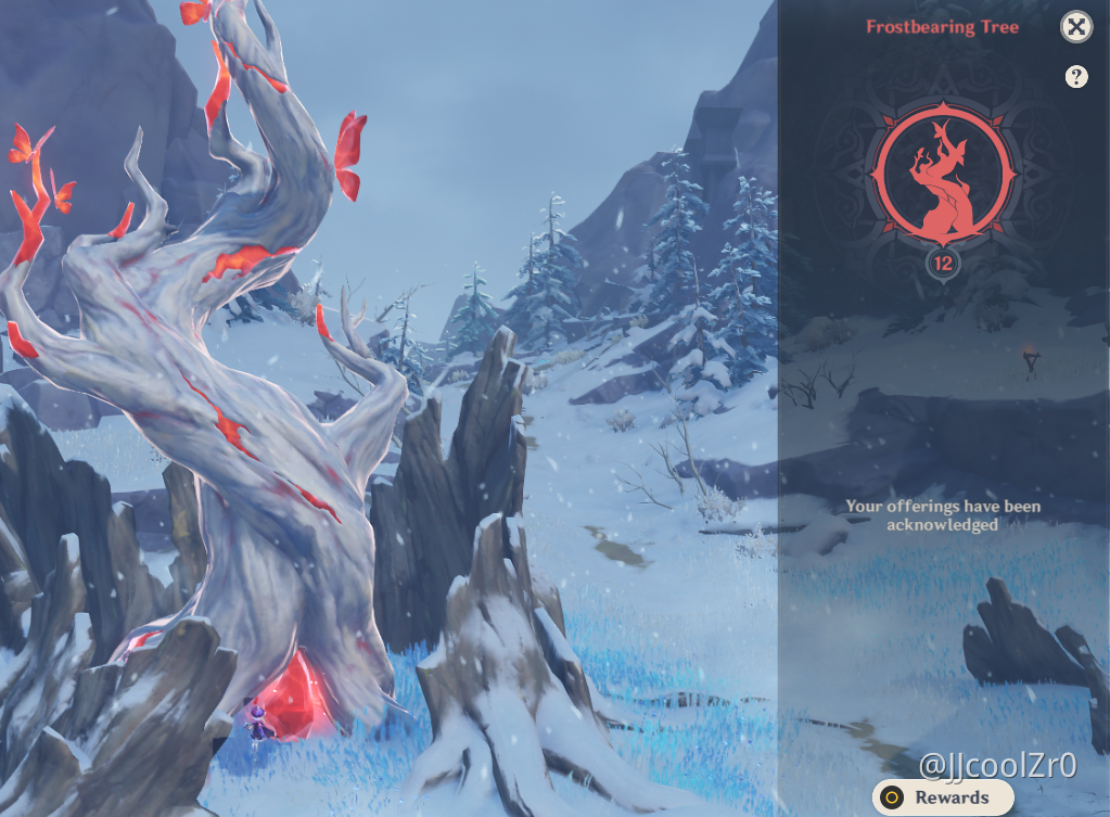 This is how "Frostbearing Tree" looks like when at 12 | Genshin Impact ...