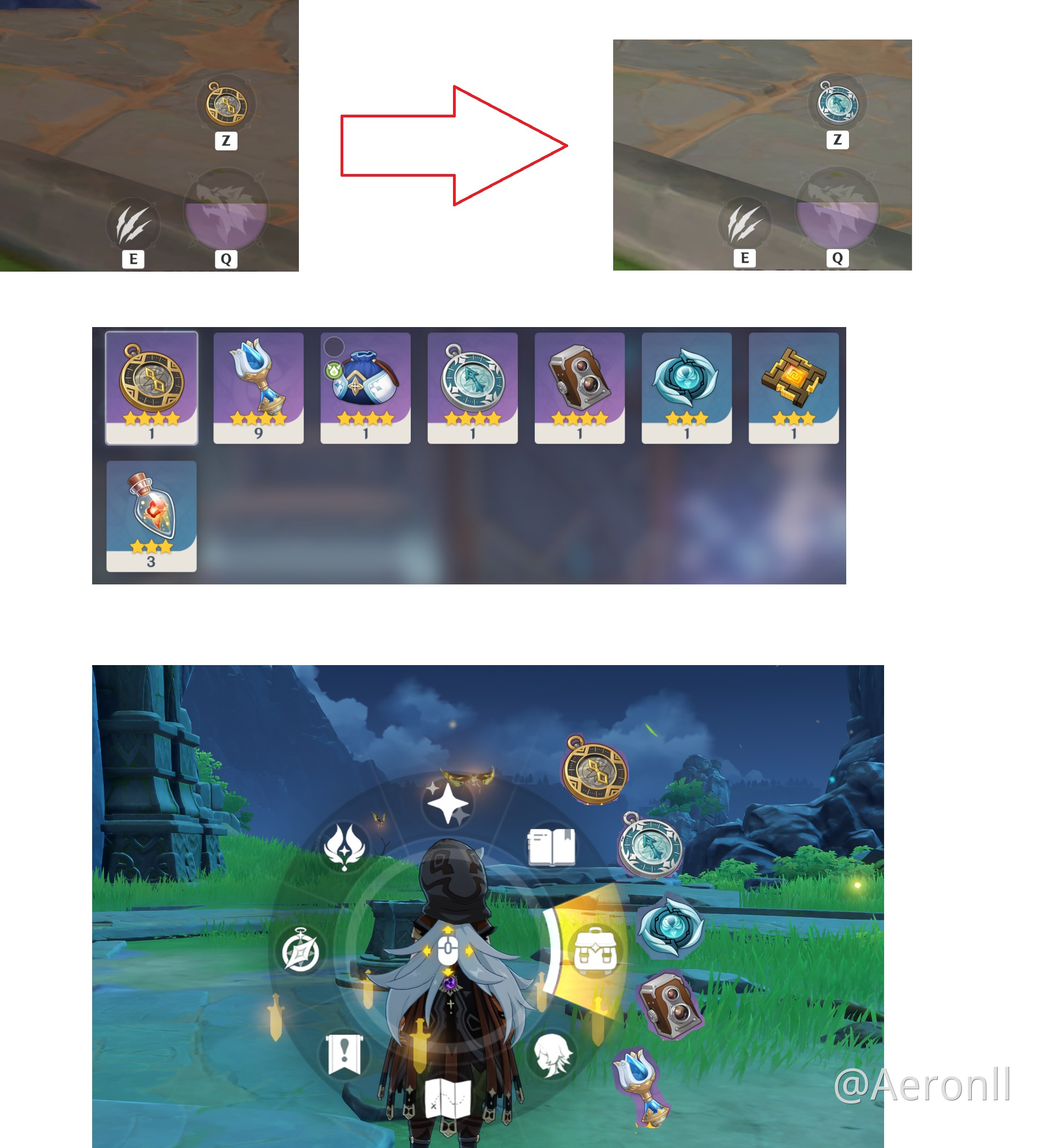 ♣♣♣ Autoswitch Compass and quick access to tools ♣♣♣ Genshin Impact ...