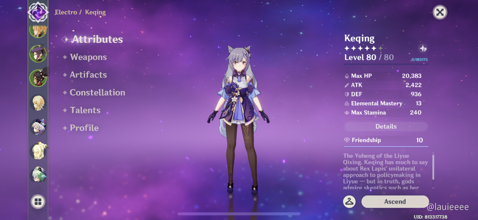 Friendship 10 & New Banner - Keqing Genshin Impact | HoYoLAB