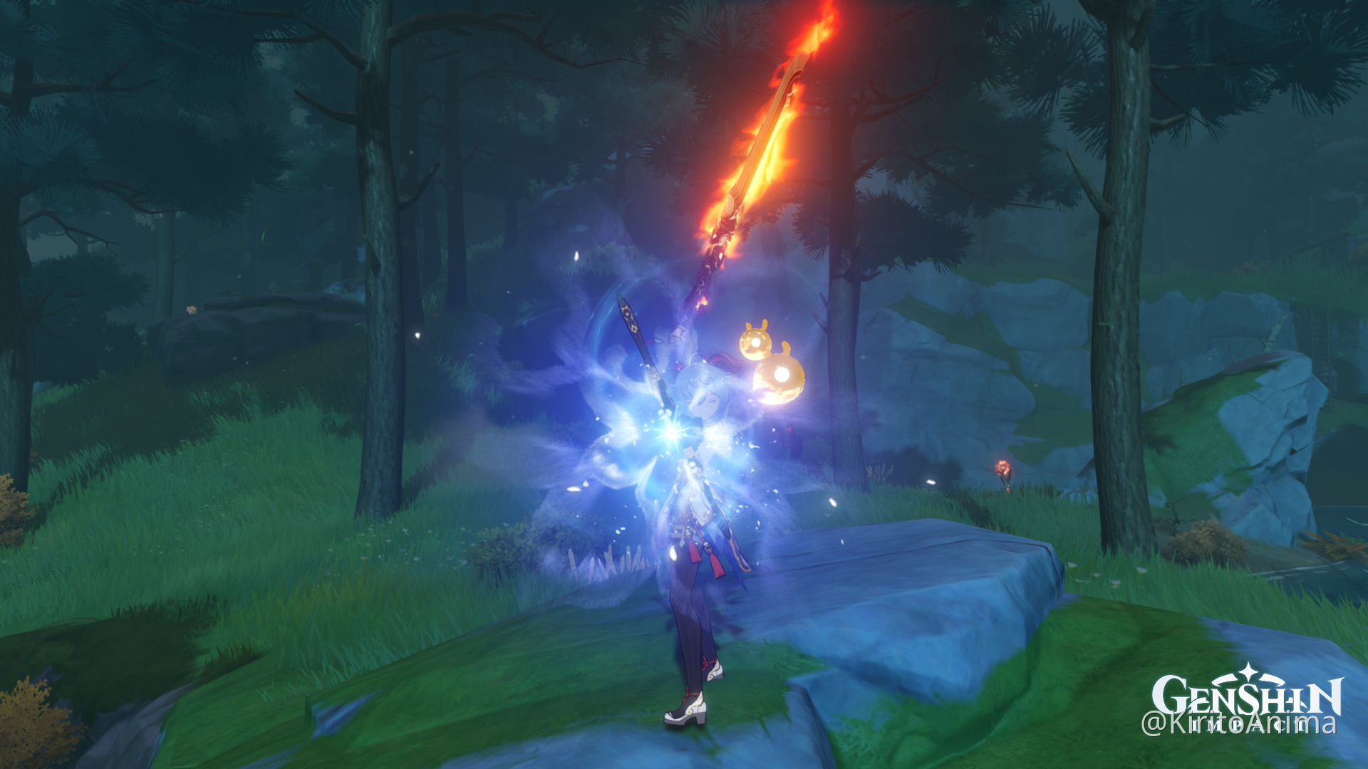 Ganyu with pyro and cryo sword Genshin Impact | HoYoLAB