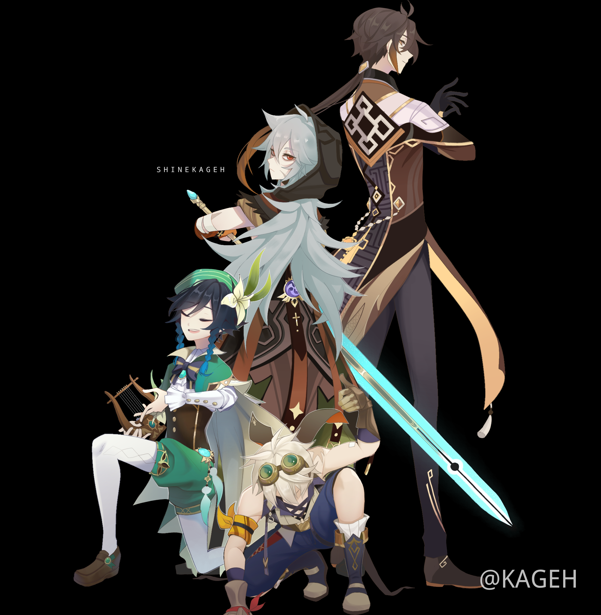 The wolf, the bard, the BOUKEN and the Geodad Genshin Impact | HoYoLAB