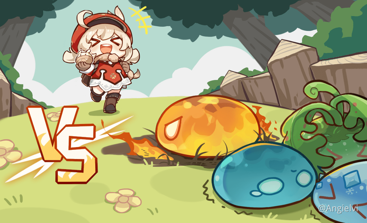 That Dendro Slime has the right to be scared Genshin Impact | HoYoLAB