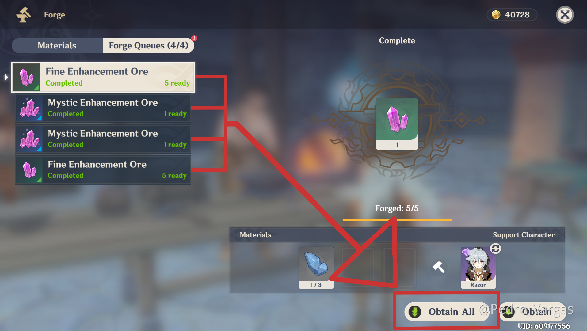 A small time saver change in the collection of materials at the ...