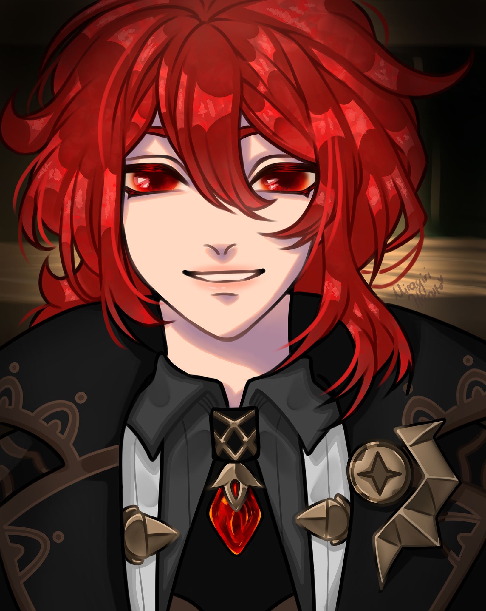 Diluc at Angel's Share Genshin Impact | HoYoLAB