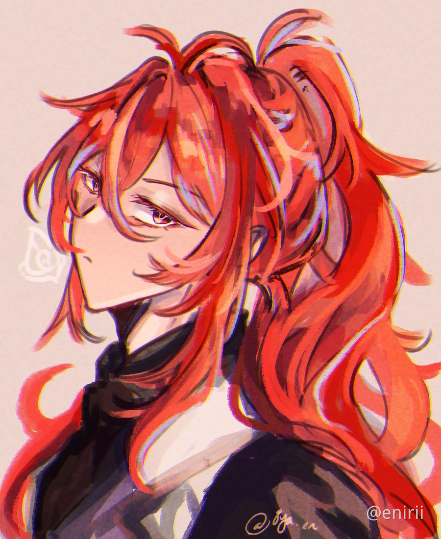 High ponytail Diluc Genshin Impact | HoYoLAB