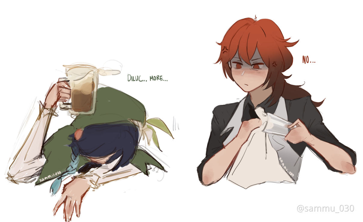 23 Genshin Impact Venti X Diluc Fanart Ellery Deforest