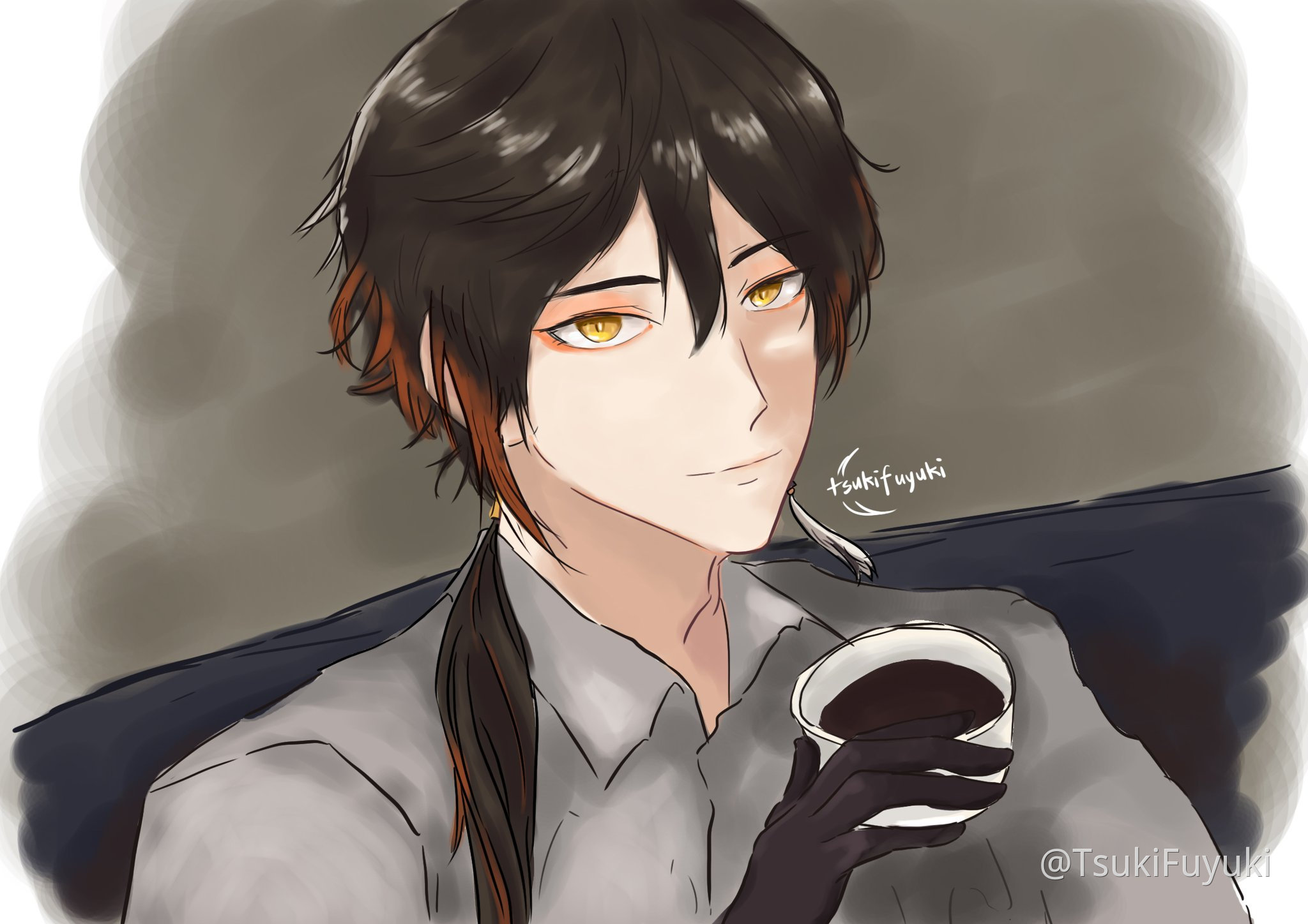 Just Zhongli-sama sipping tea☕ Genshin Impact | HoYoLAB
