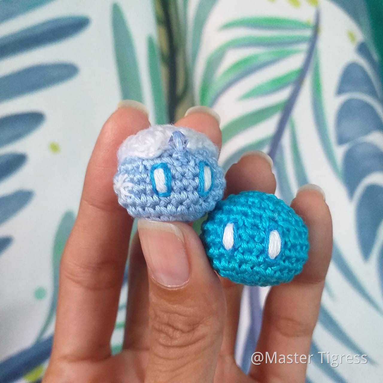 Mini crochet slimes (hydro and cryo) Genshin Impact | HoYoLAB