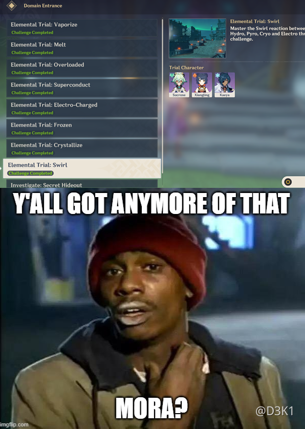 Challenge Completed Meme