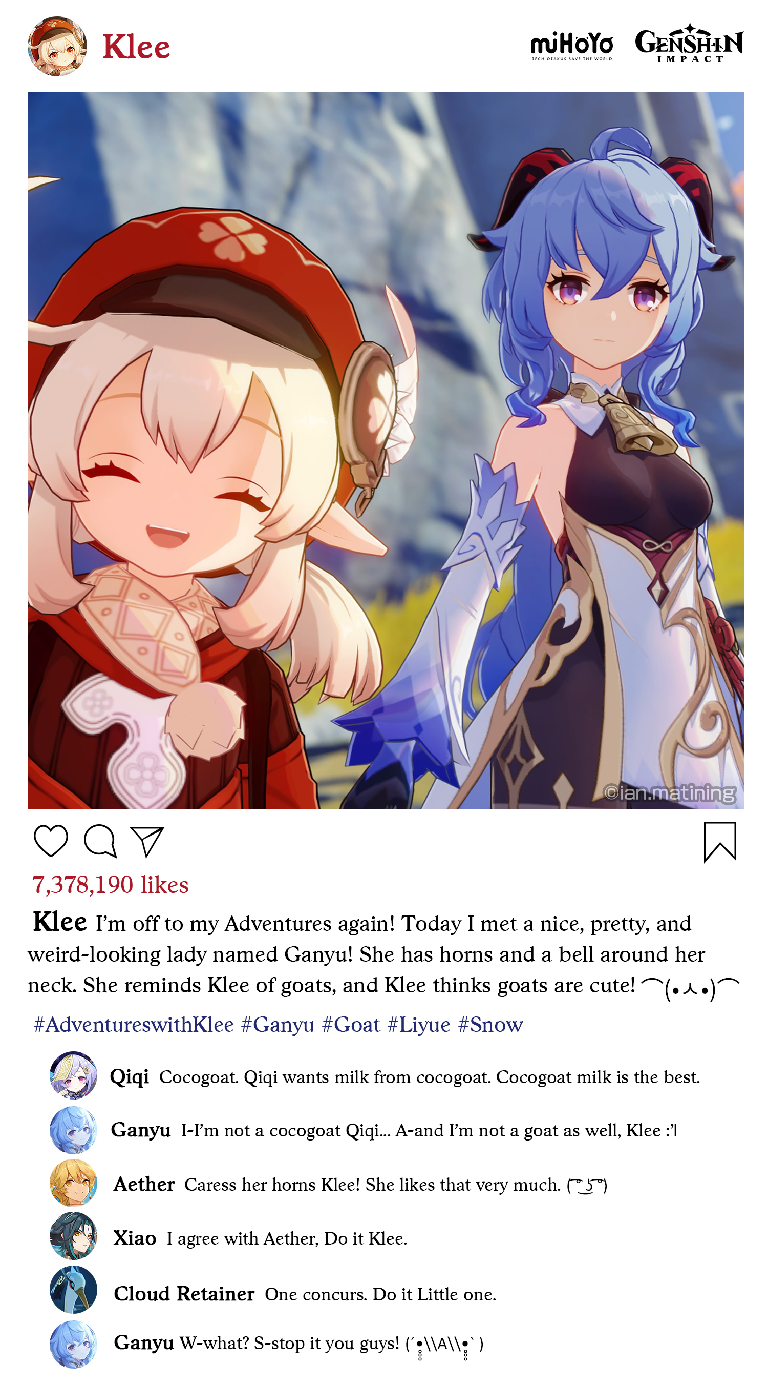 Adventures with Klee - part 4 - a day with Ganyu Genshin Impact | HoYoLAB