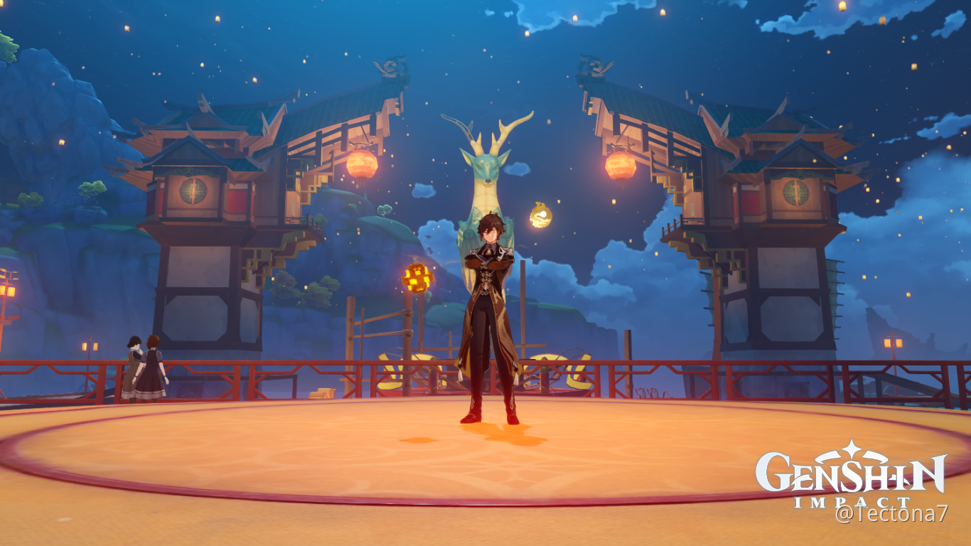 Zhongli in the middle of the festival Genshin Impact | HoYoLAB