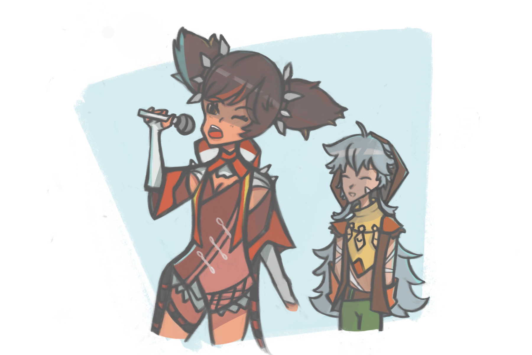 Fanart of xinyan and razor ! Lol Genshin Impact | HoYoLAB