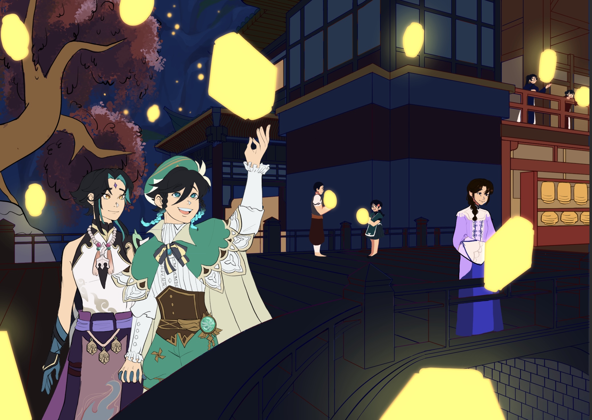 “A Sea of Lights” - A Night Out in Liyue Genshin Impact | HoYoLAB