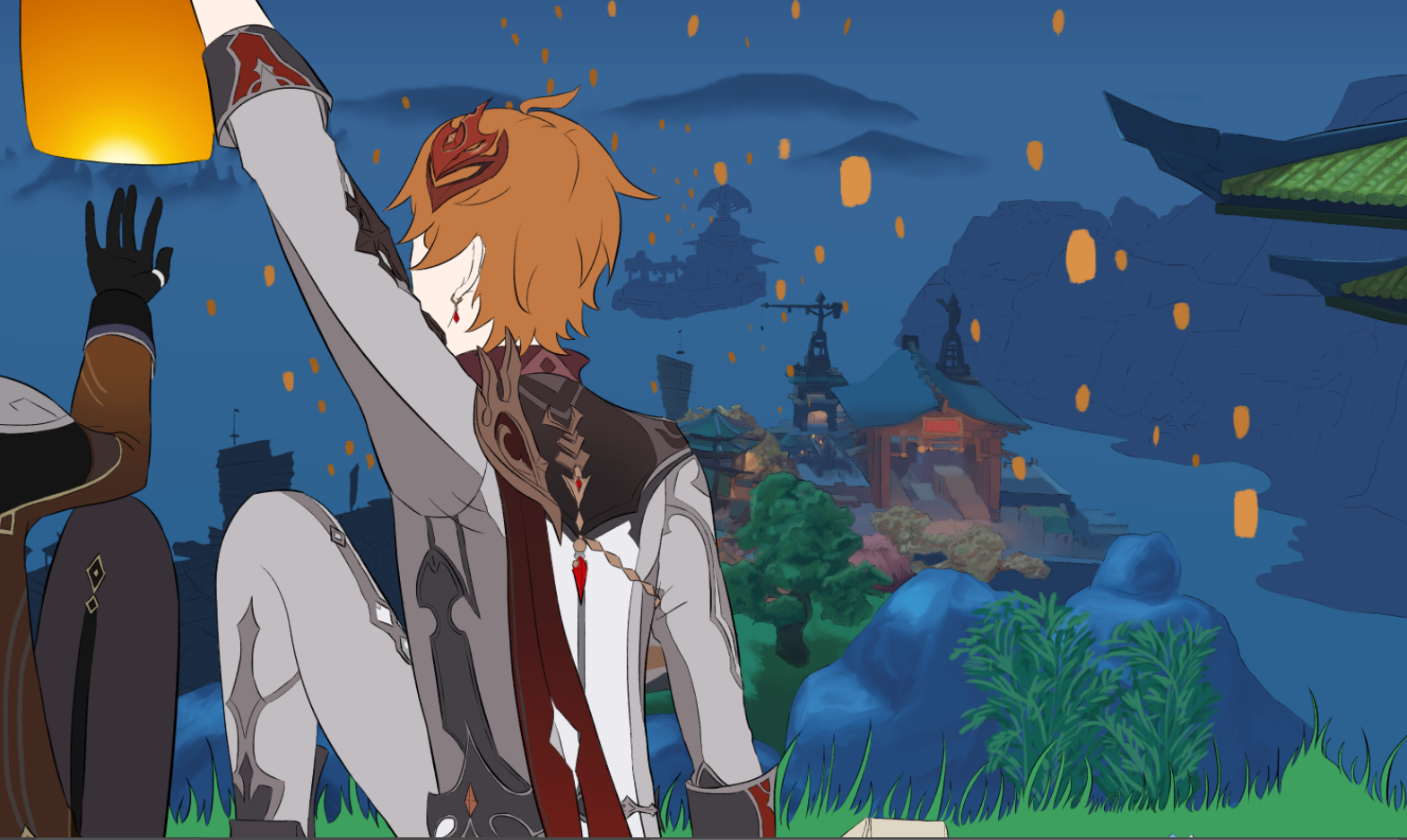 "A Sea of Lights" - Childe's first Lantern Rite Genshin Impact | HoYoLAB