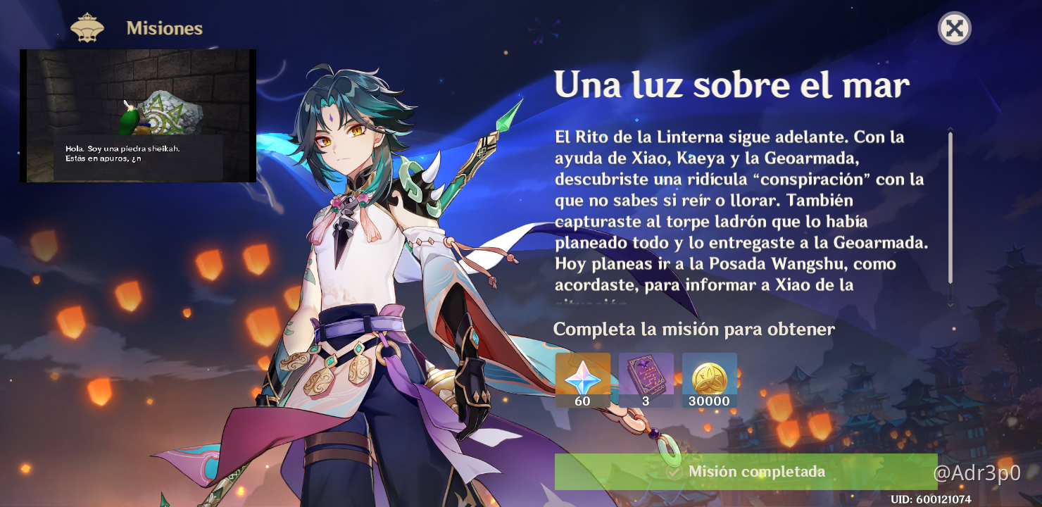 Bug Misión de Xiao (Se completo sola) Genshin Impact | HoYoLAB
