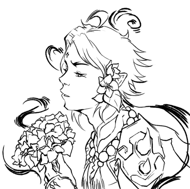 Sketch of Xiao that i might color someday Genshin Impact | HoYoLAB