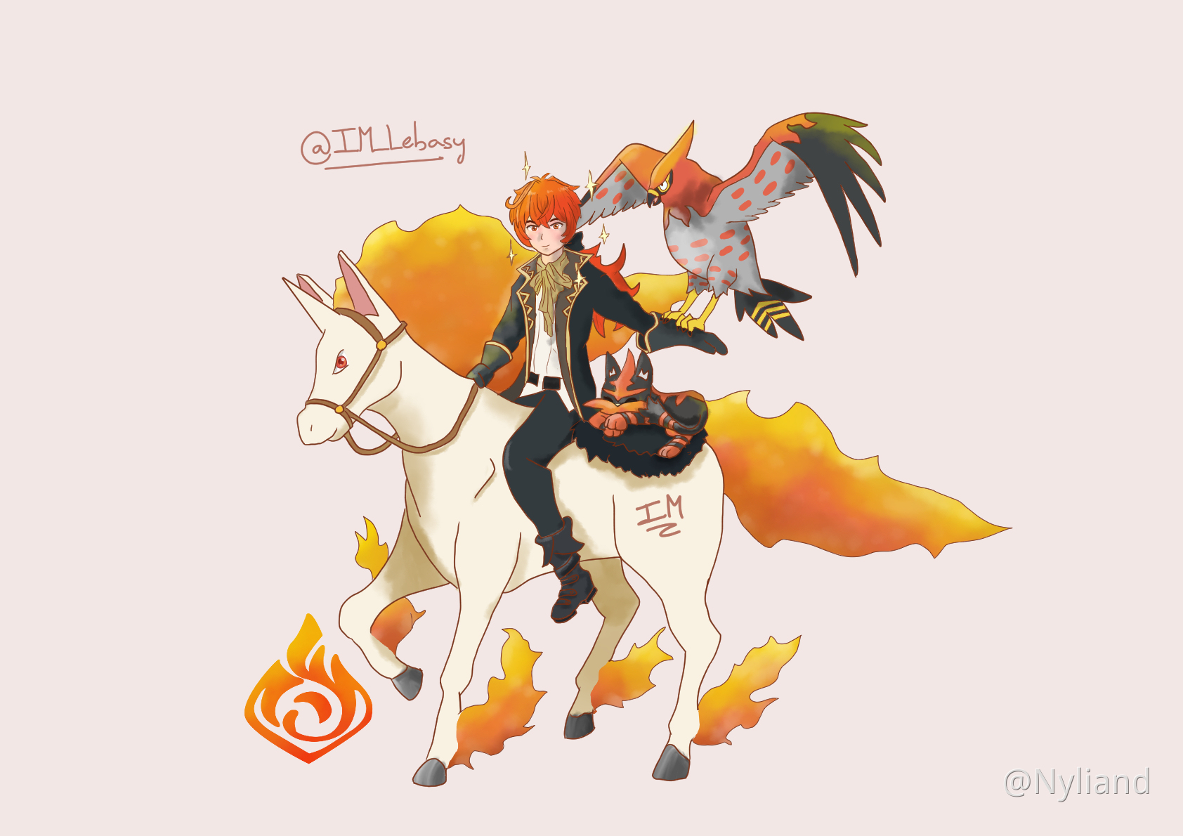 Charming Prince Pokemon Trainer Diluc Genshin Impact | HoYoLAB