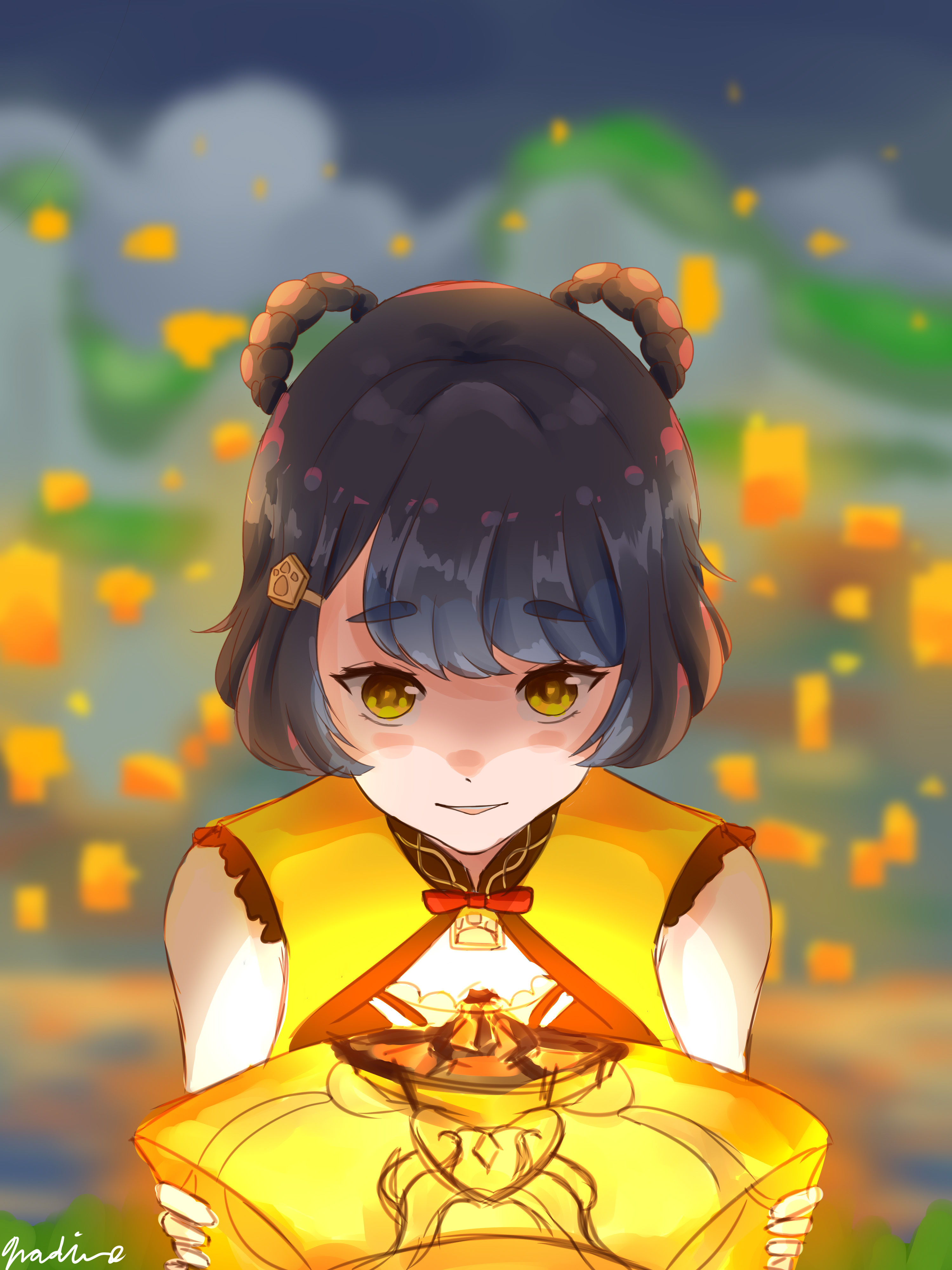 a sea of lights/ xiangling's xiao lantern | Genshin Impact | HoYoLAB