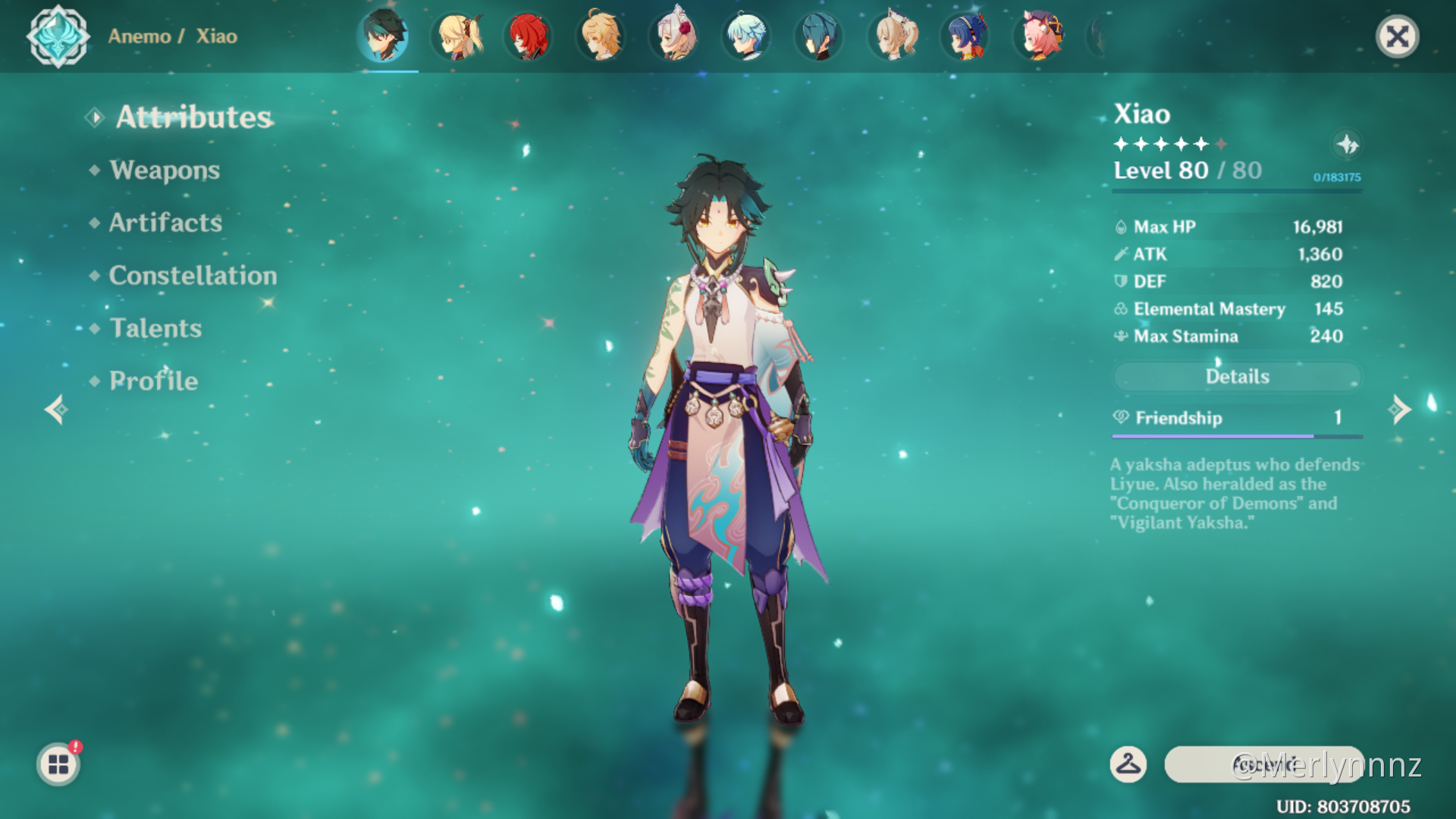 [CLEARED] Why my Xiao stats doesn't increase when i level upped him ...