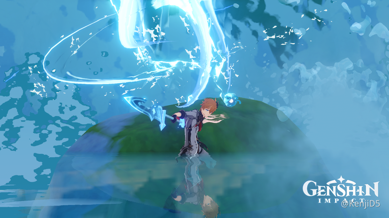 I know why Childe is a hydro, because the effect makes him look like a ...
