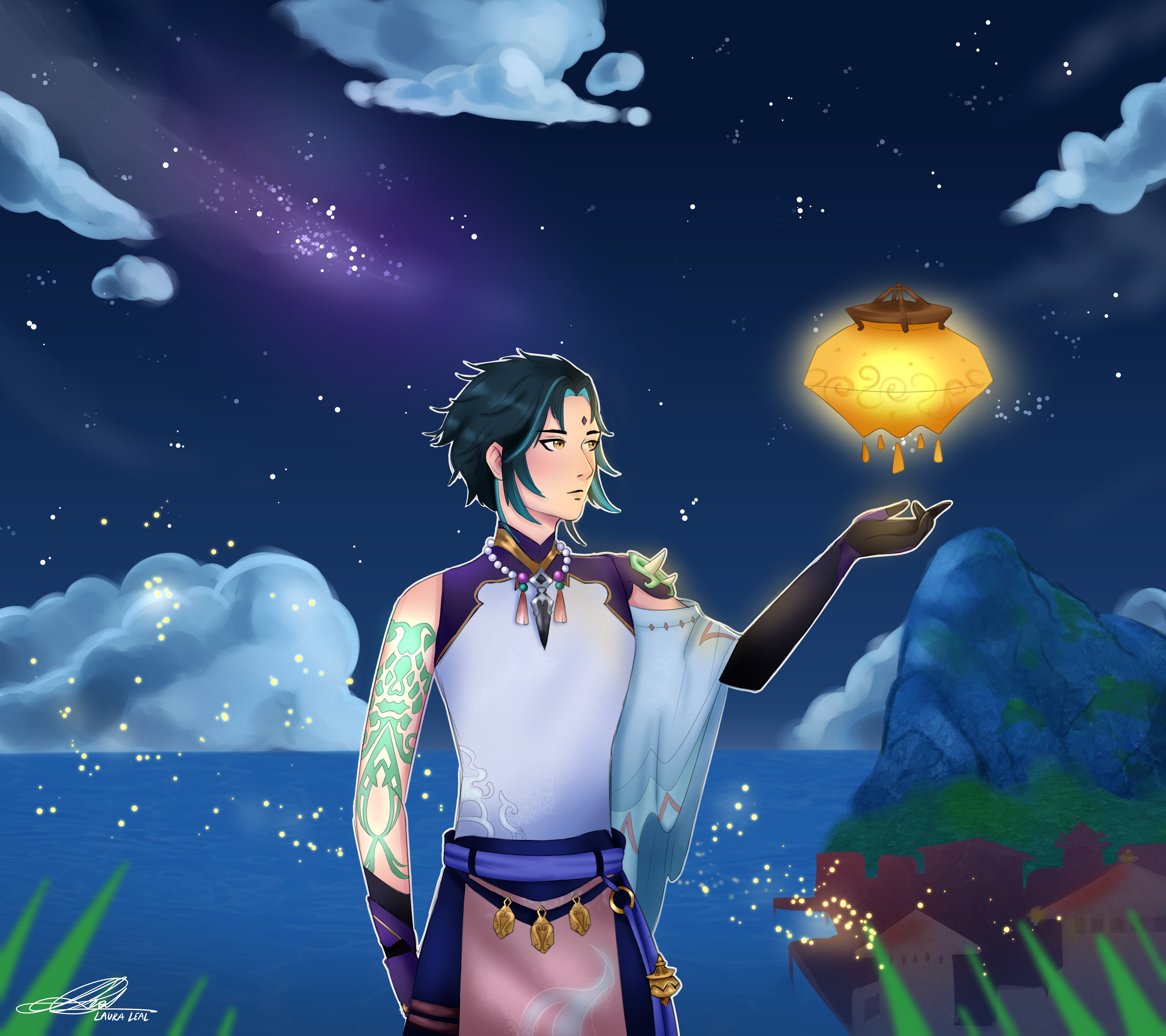 A Sea of Lights - "Xiao's first wish" Genshin Impact | HoYoLAB