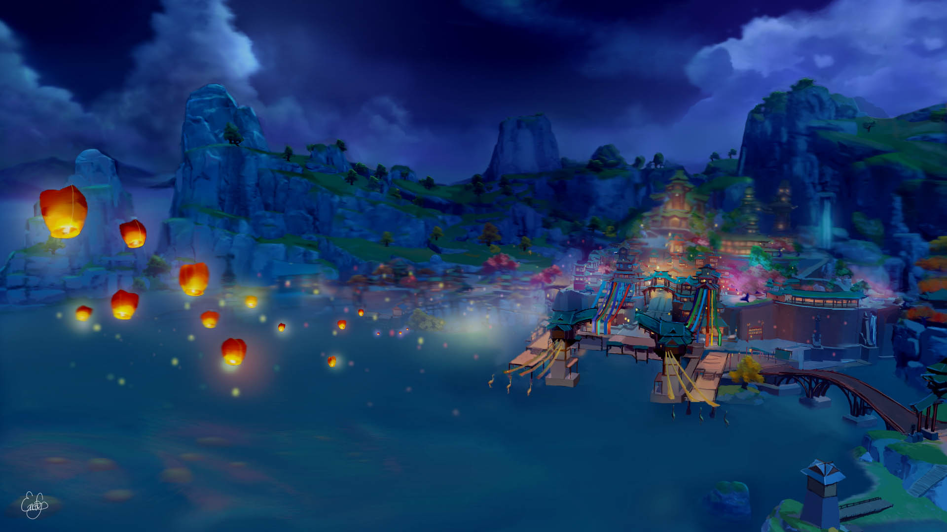 A Sea of Lights - Liyue Harbor Genshin Impact | HoYoLAB